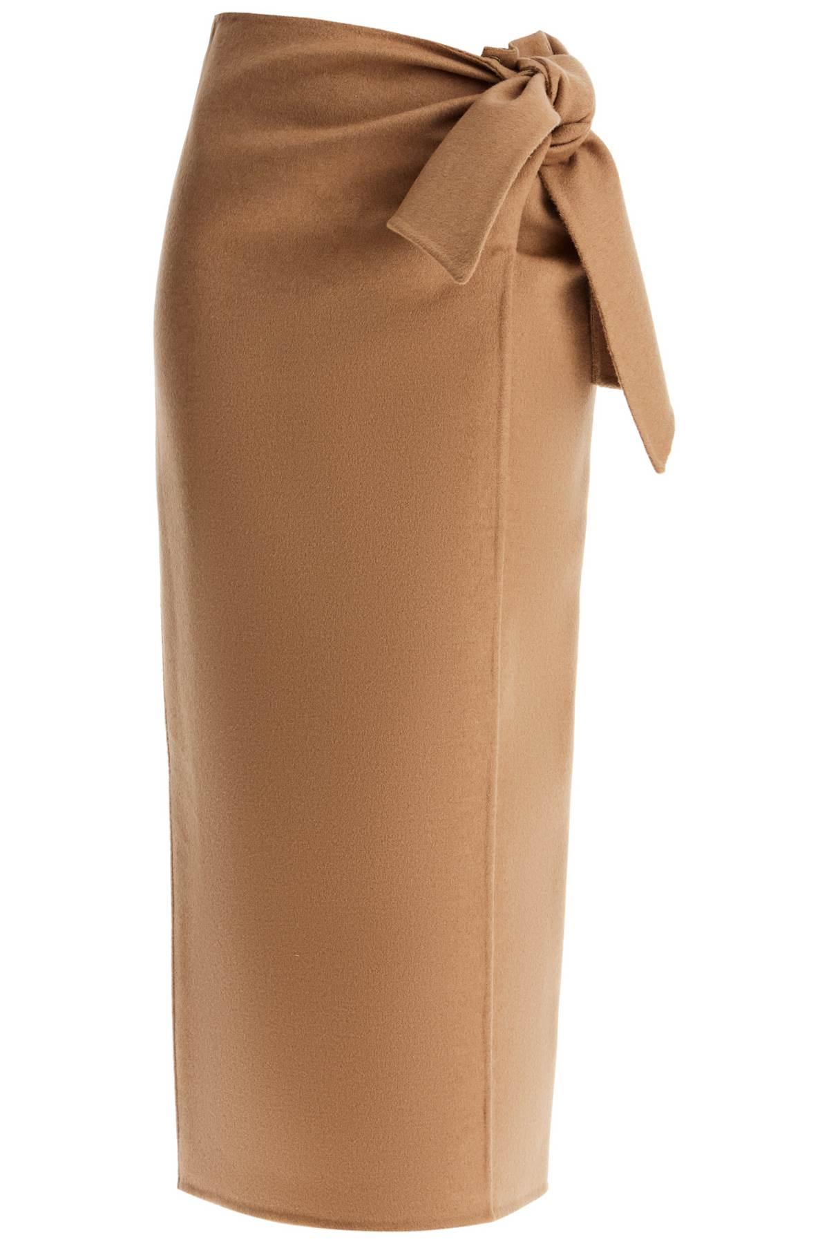 Max Mara Camel Skirt With Bow Accent in Brown | Lyst