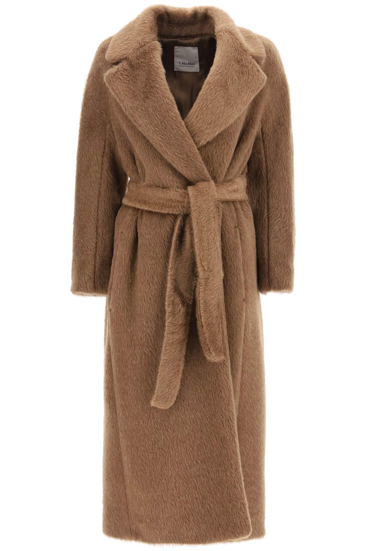 Max Mara 'borbone' Long Teddy Coat in Brown | Lyst