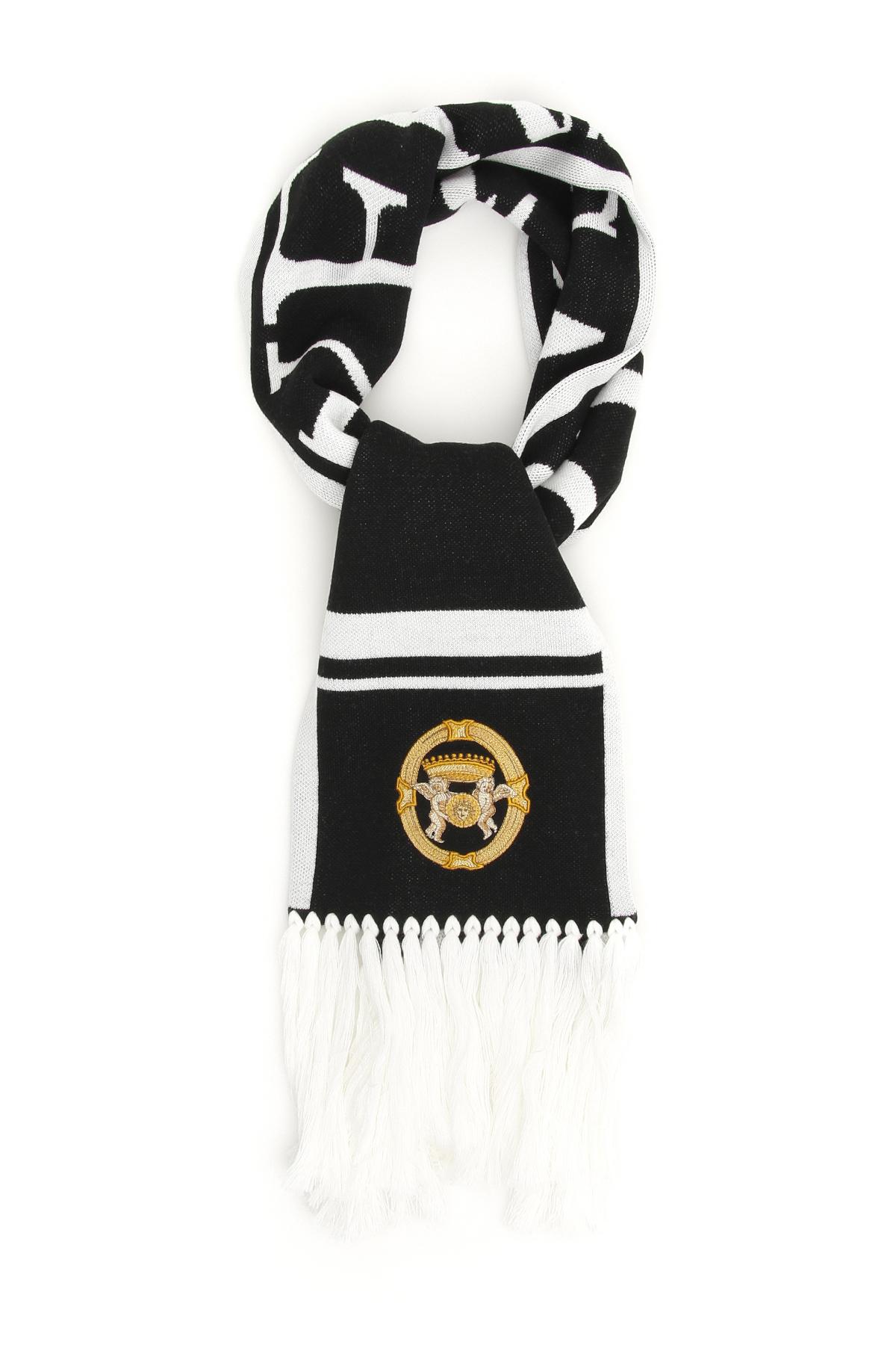 Versace Team Logo Scarf in White,Black,Yellow (Black) for Men - Lyst