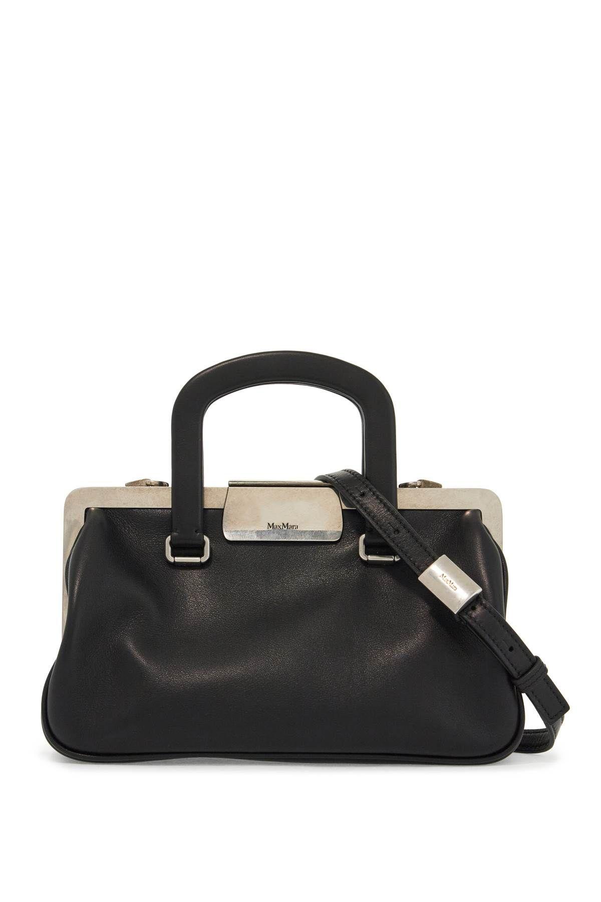 Max Mara Small Leather Handbag in Black | Lyst