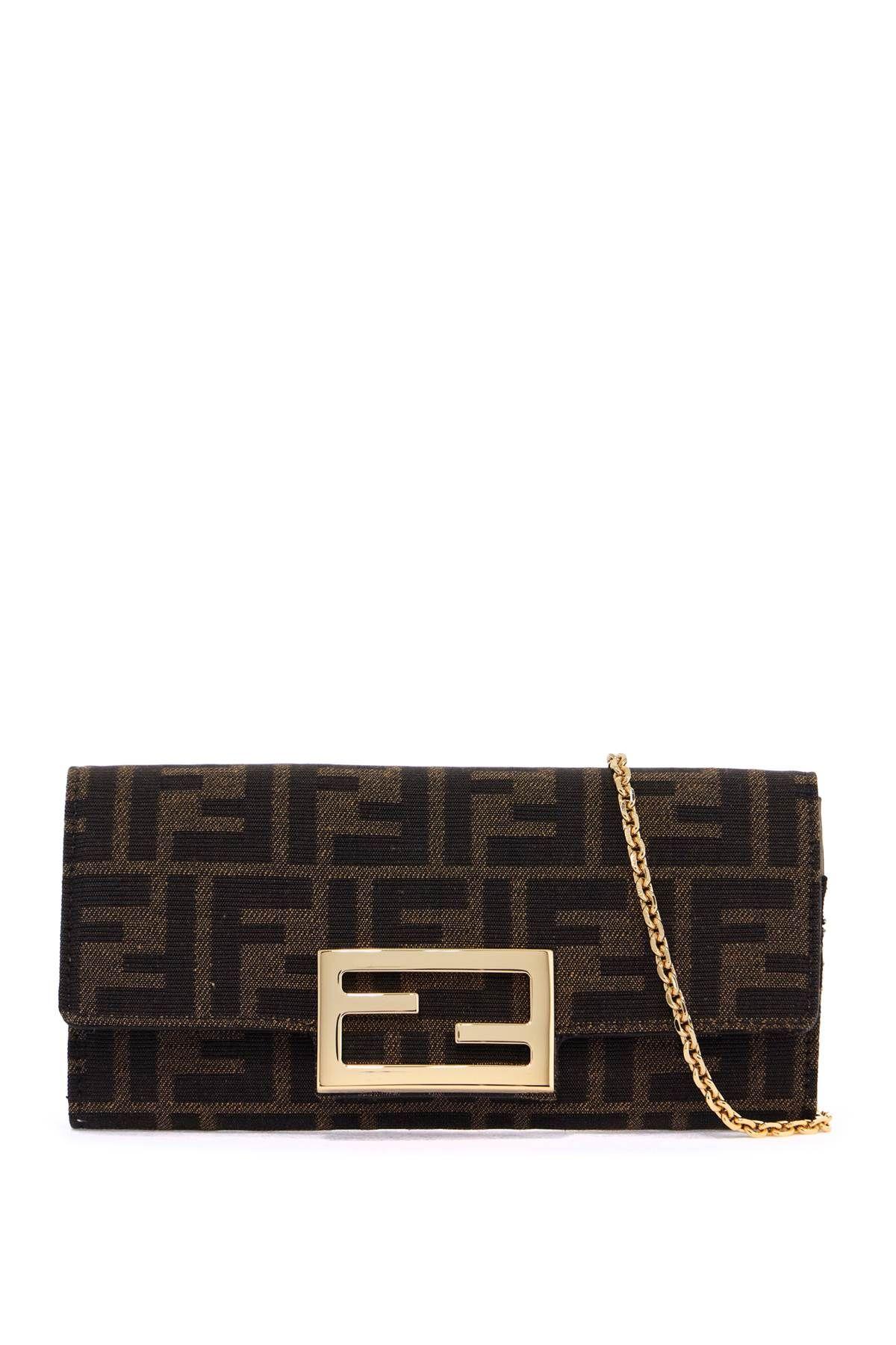 Fendi Small Chain Baguette Hand in Black | Lyst UK