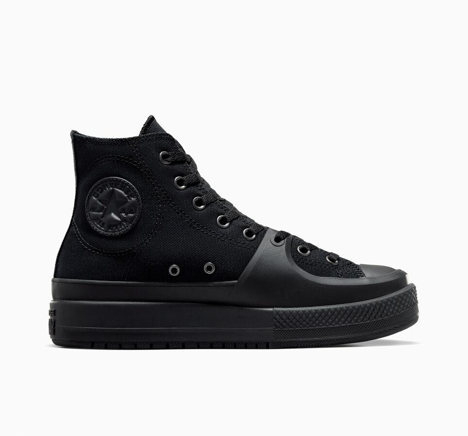 Converse Chuck Taylor All Star Construct Mono Canvas in Black | Lyst UK