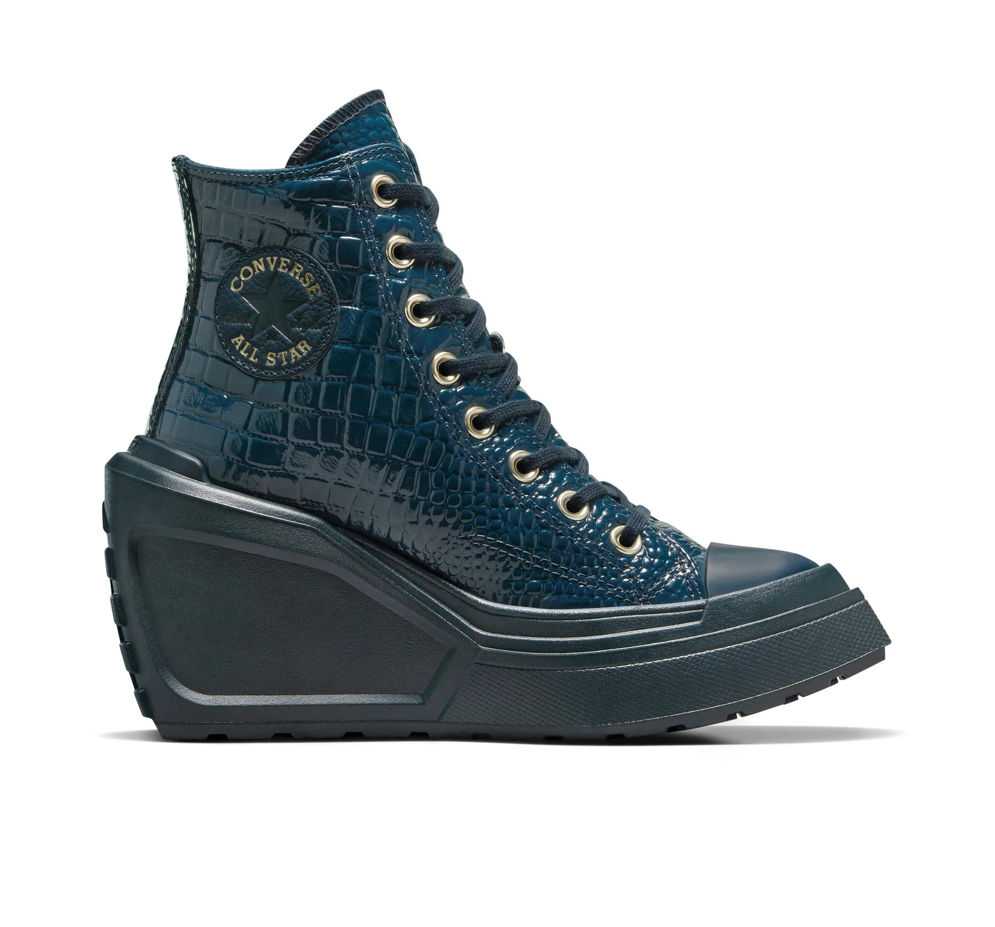 Converse Chuck 70 De Luxe Wedge Platform Leather For in Blue | Lyst