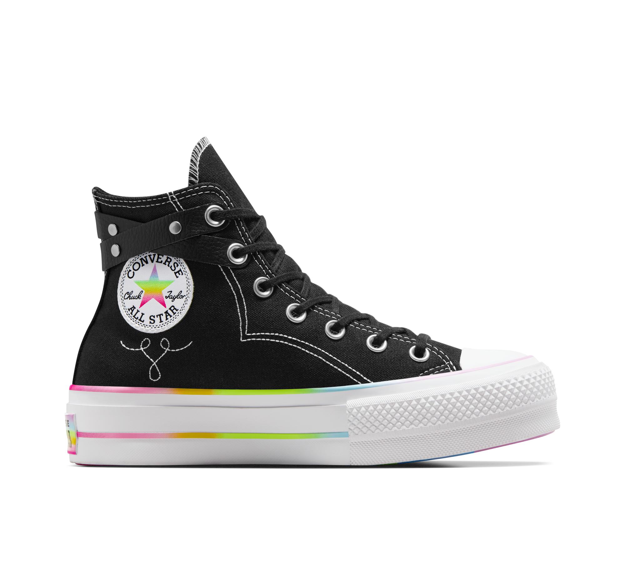 Converse Chuck Taylor All Star Lift Platform Pride in Black | Lyst