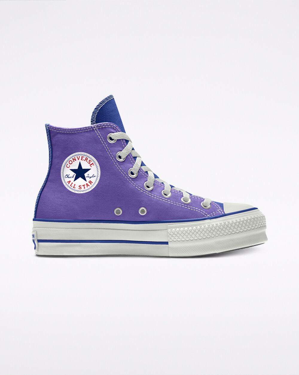 Converse Custom Canvas Platform Chuck Taylor All Star By You In Violet