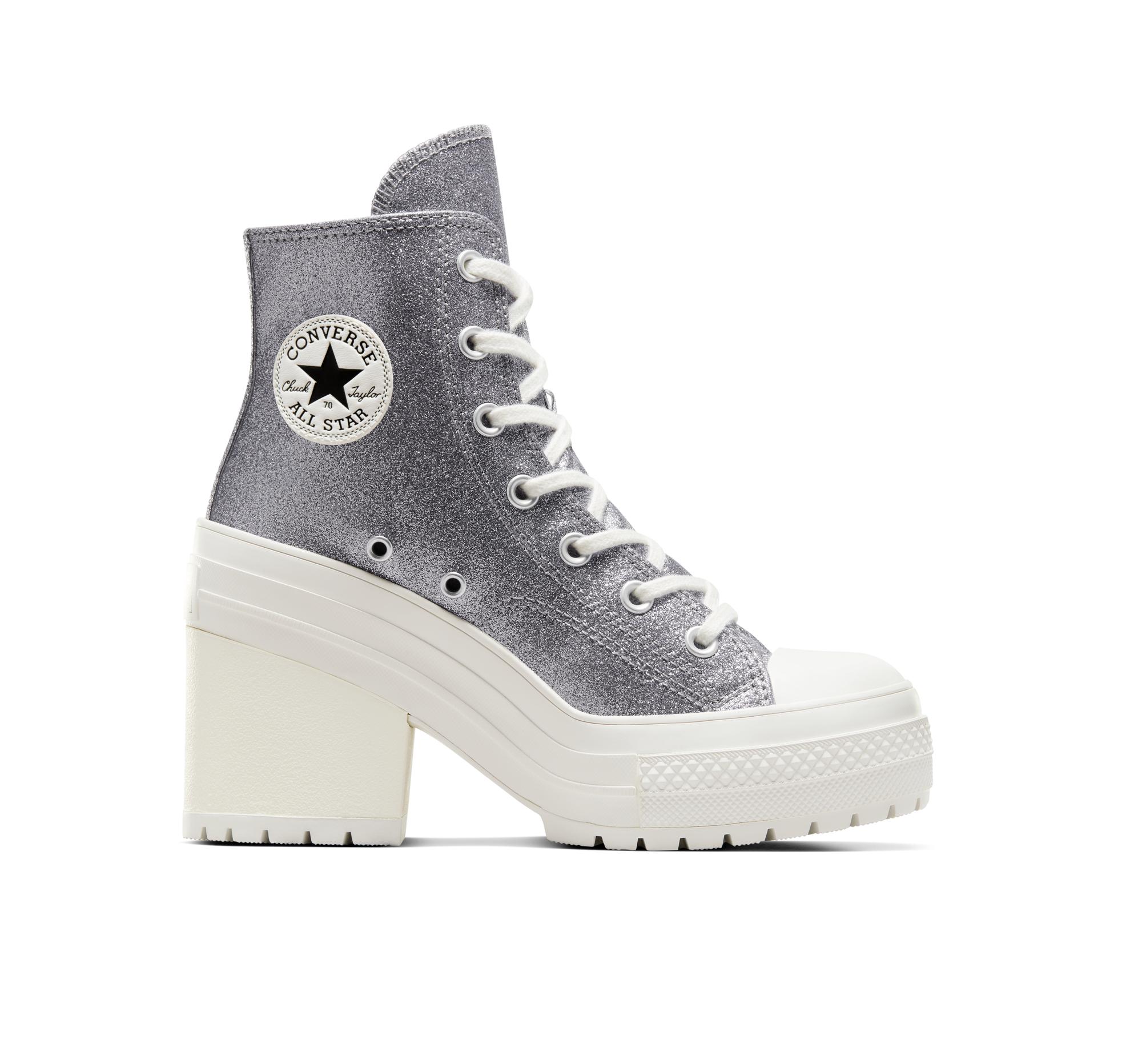 Converse Chuck 70 De Luxe Heel Glitter Canvas For in Blue | Lyst
