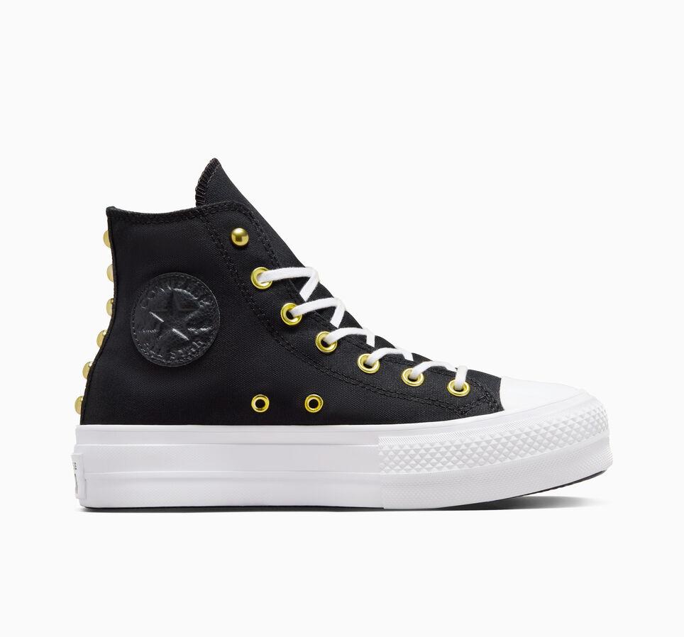 Converse Chuck Taylor All Star Lift Platform Star Studded in Black ...