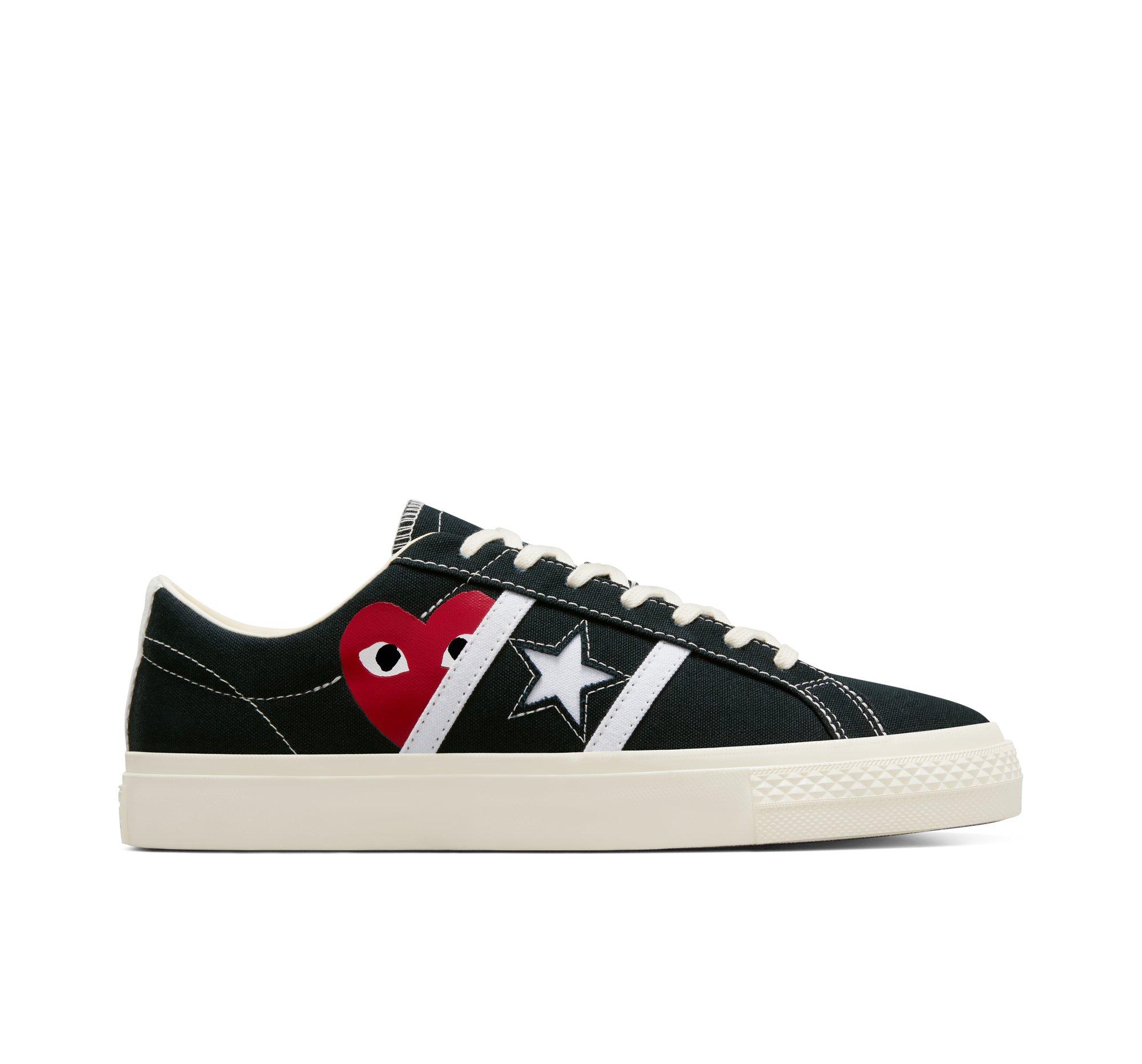 Converse X Play Comme Des Garçons One Star Academy Pro Canvas in Black ...