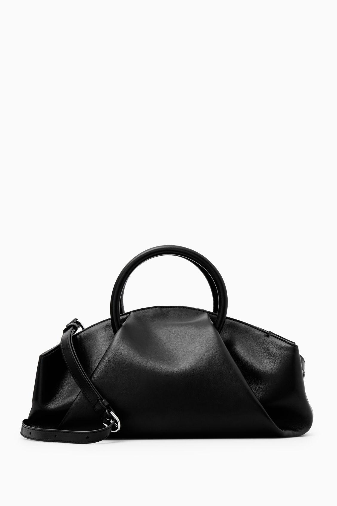 COS Fold Shoulder Bag - Leather in Black | Lyst