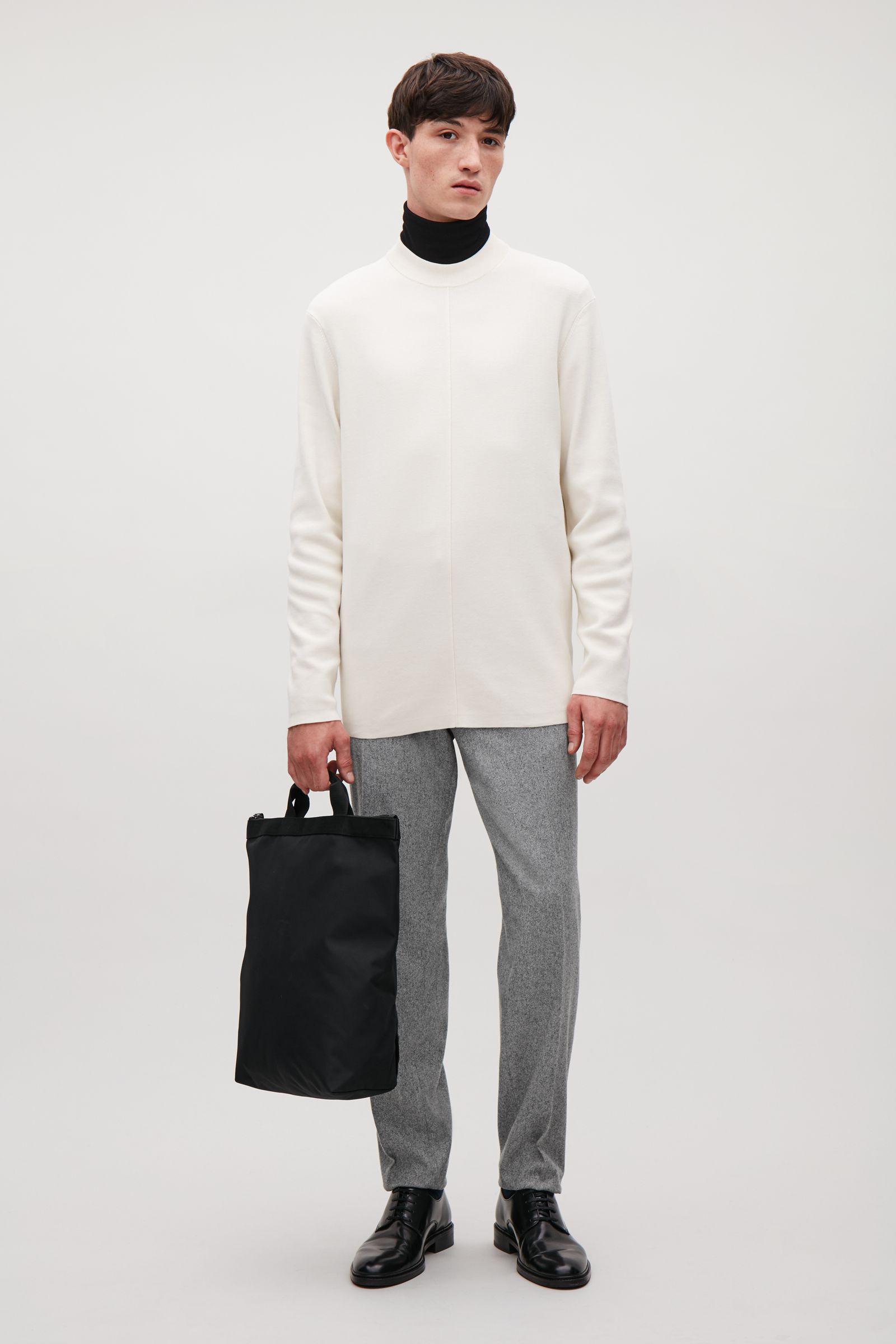 COS Leather Tote Backpack in Dark Navy (Blue) for Men - Lyst