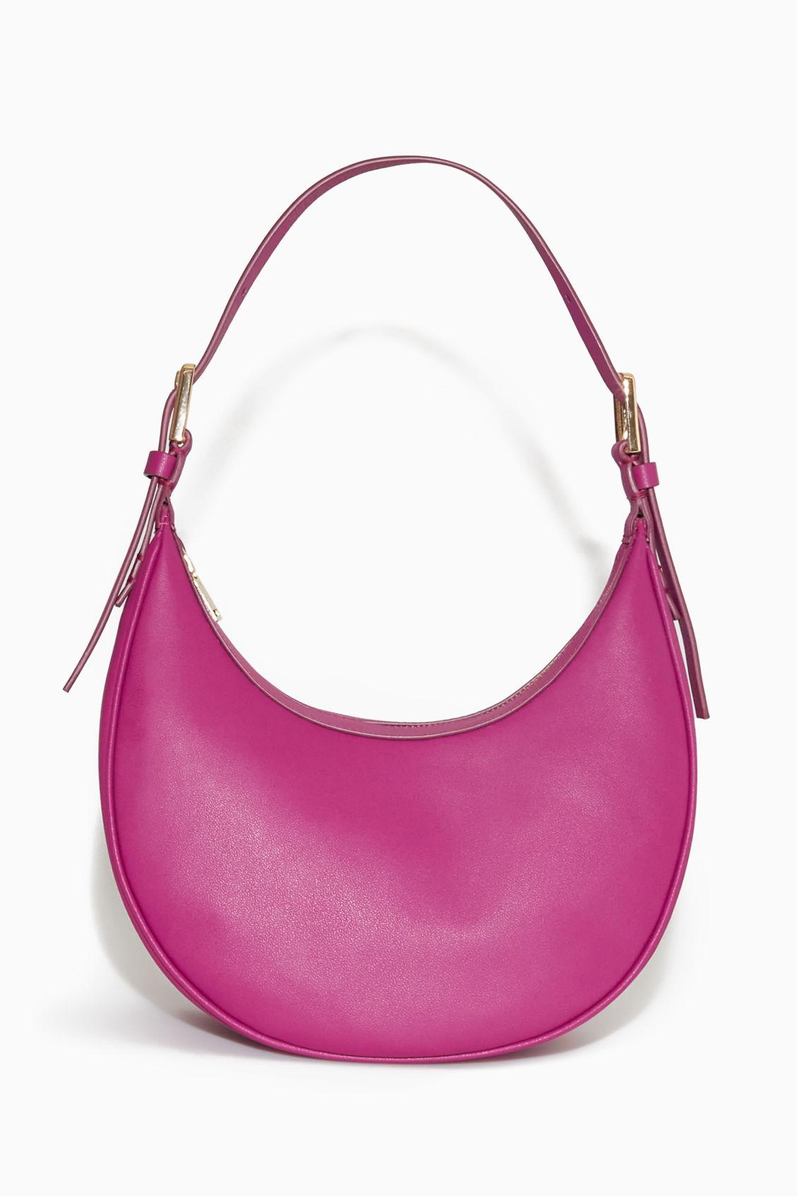 COS Mini Leather Crescent Bag in Pink | Lyst