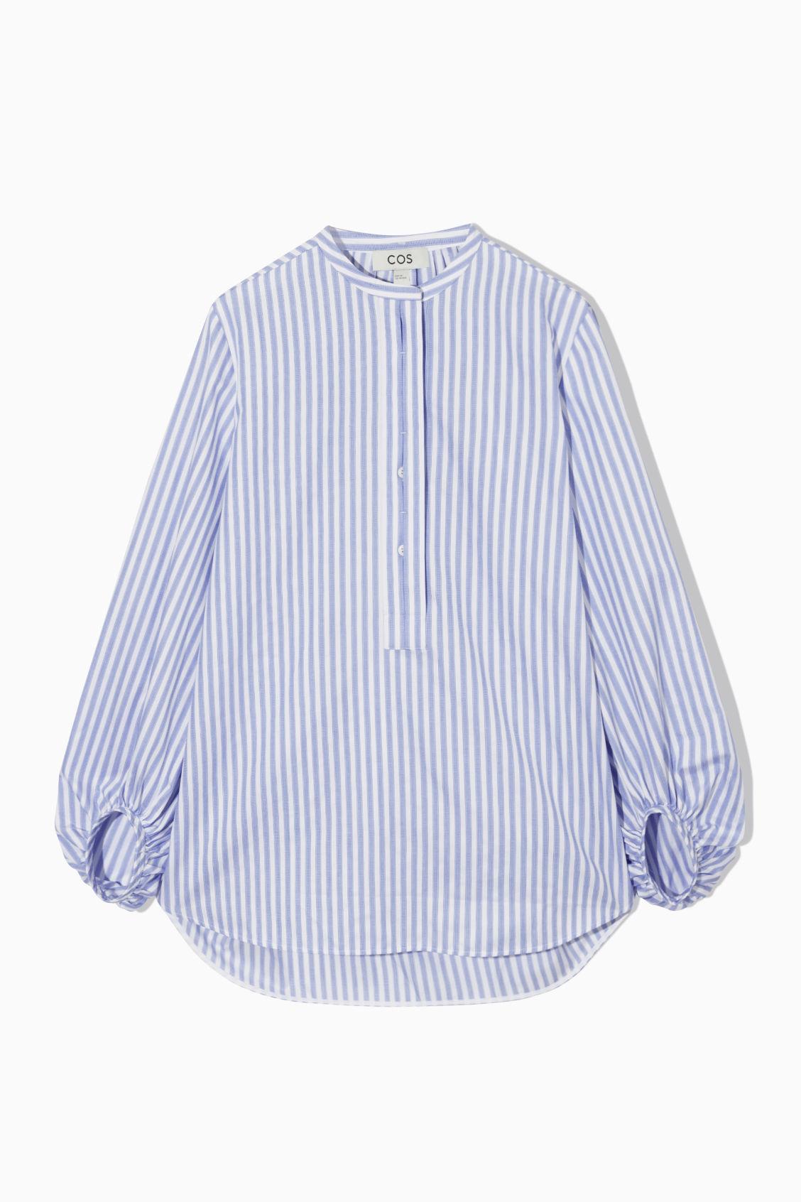 COS Voluminous Cotton Blouse in Blue | Lyst