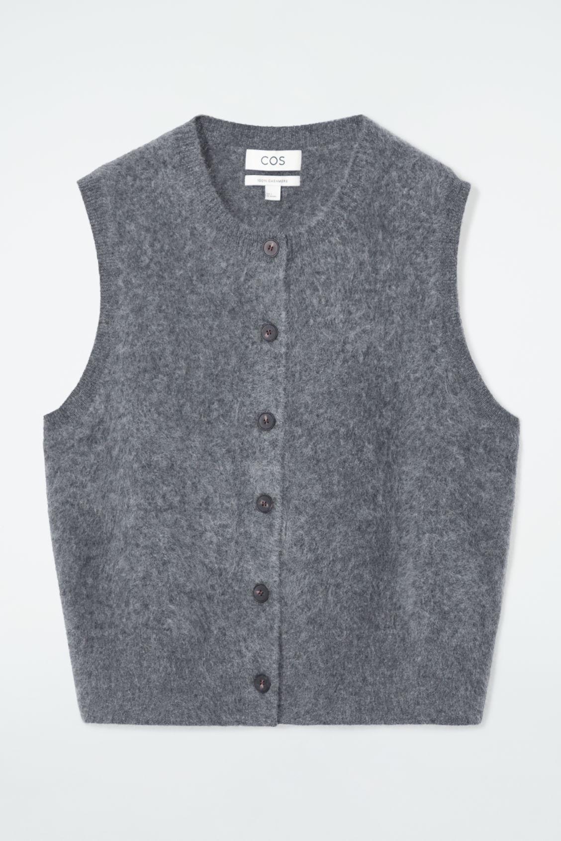COS Pure Brushed-cashmere Vest in Blue | Lyst