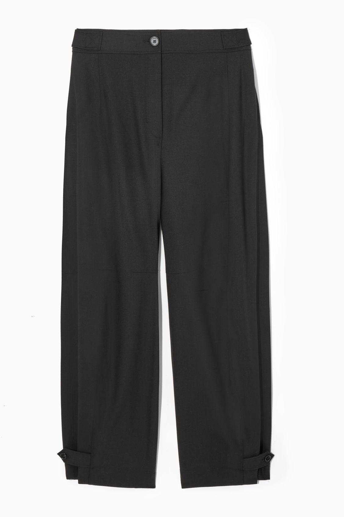 COS Barrel-leg Utility Trousers in Black | Lyst