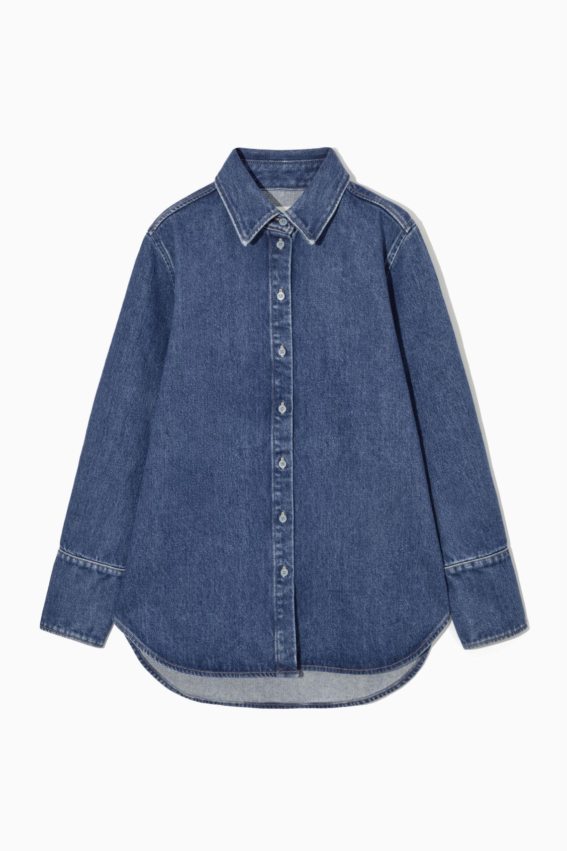 COS Structured Denim Shirt in Blue | Lyst