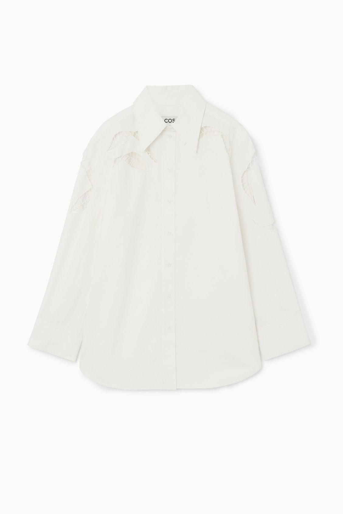 COS Eyelet Western Shirt in White | Lyst