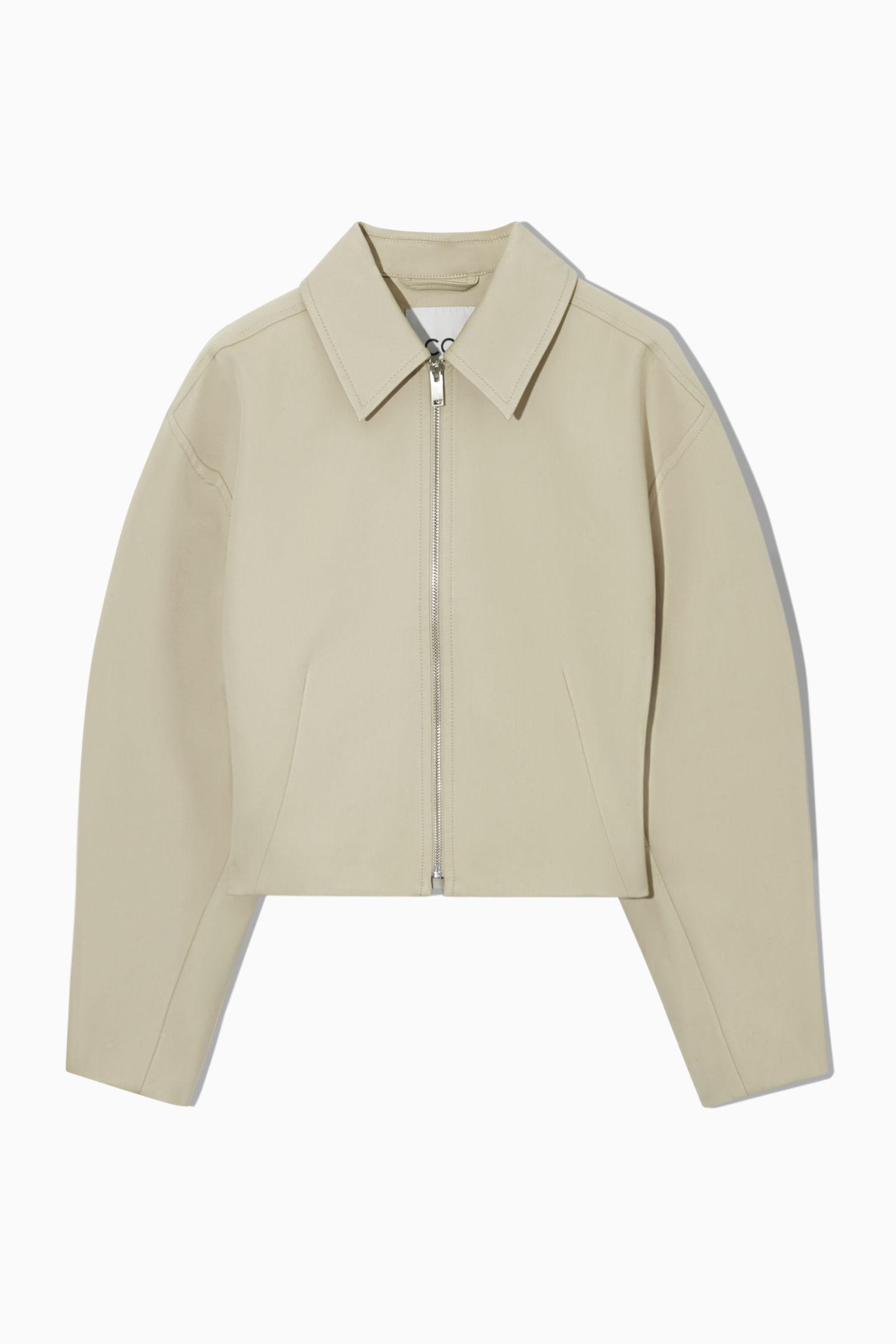COS Minimal Cropped Jacket in Natural | Lyst UK