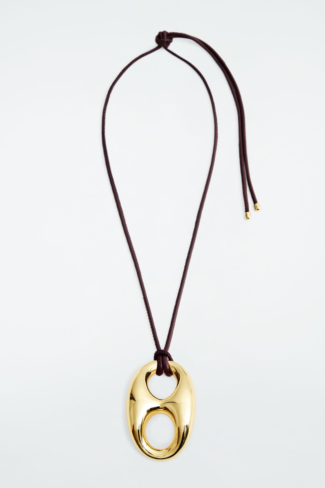 COS Chunky Mariner-pendant Necklace in Brown | Lyst