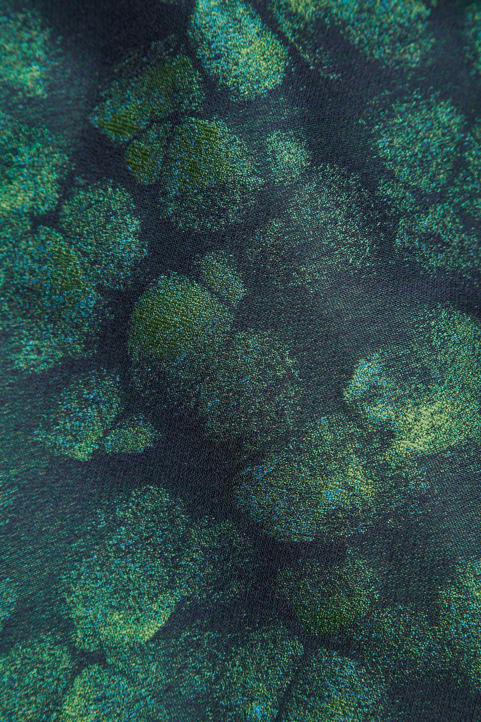 COS Synthetic Tailored Jacquard Coat in Green - Lyst