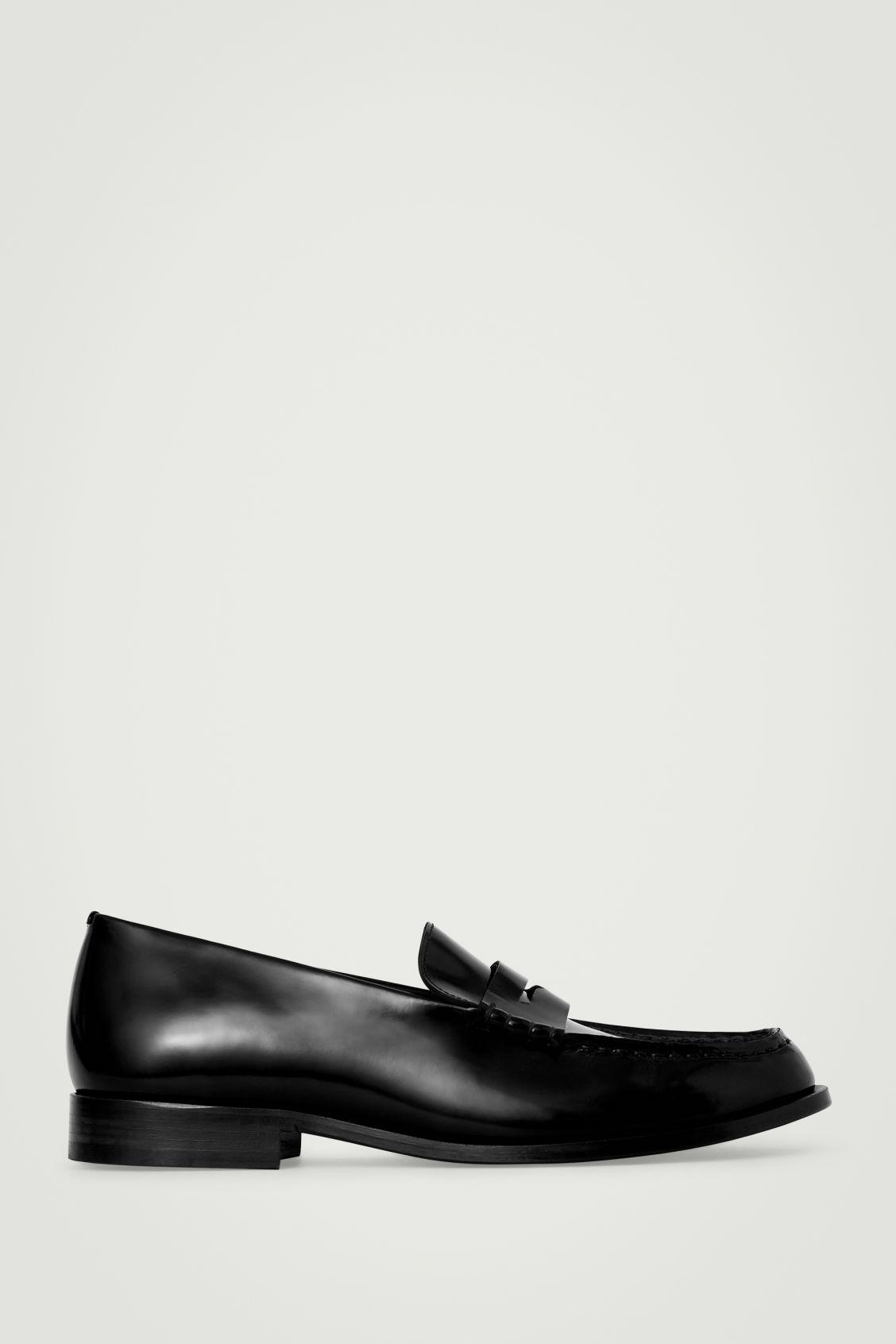 COS Leather Penny Loafers in Black for Men | Lyst