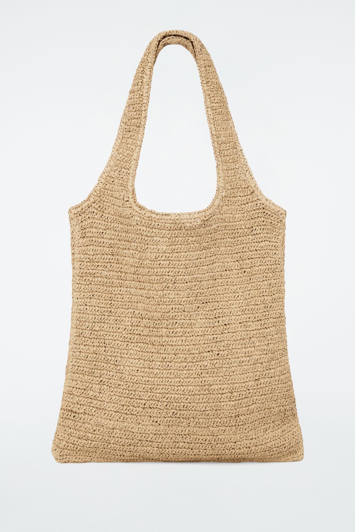COS Oversized Shopper - Raffia in Natural | Lyst
