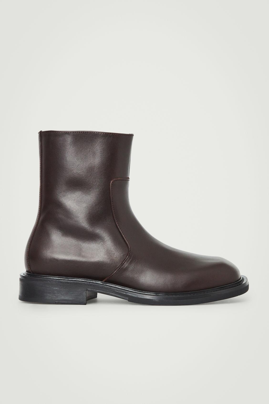 COS Square-toe Leather Chelsea Boots in Brown for Men | Lyst
