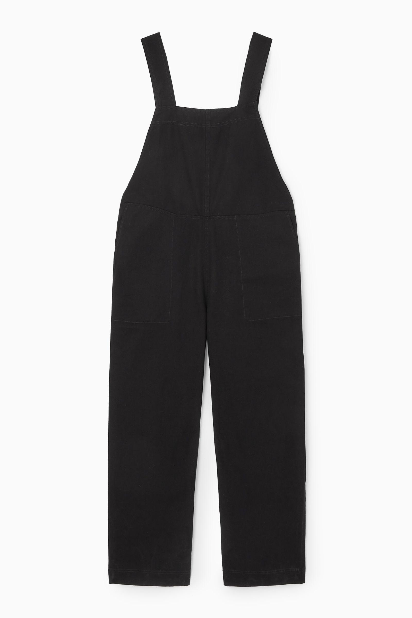 COS Wide-leg Dungarees in Black | Lyst UK