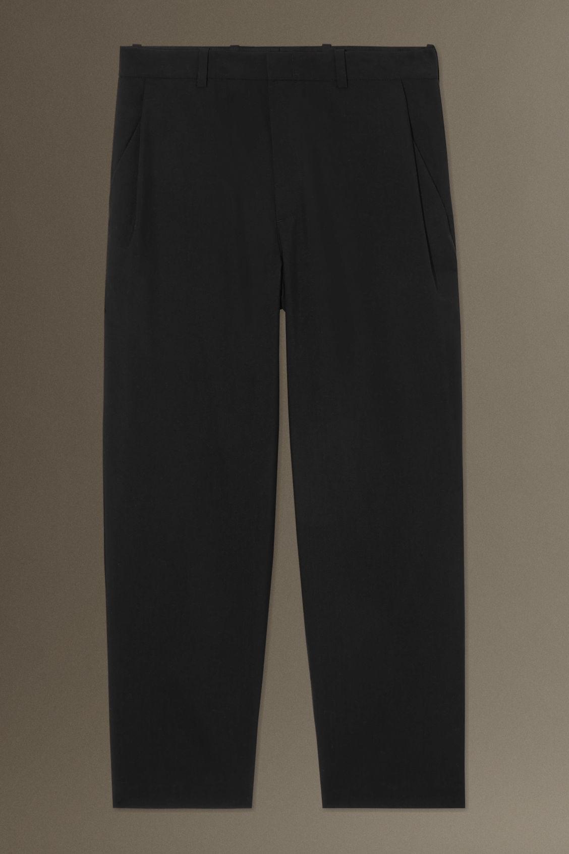 COS Wool-hopsack Trousers - Wide in Black for Men | Lyst