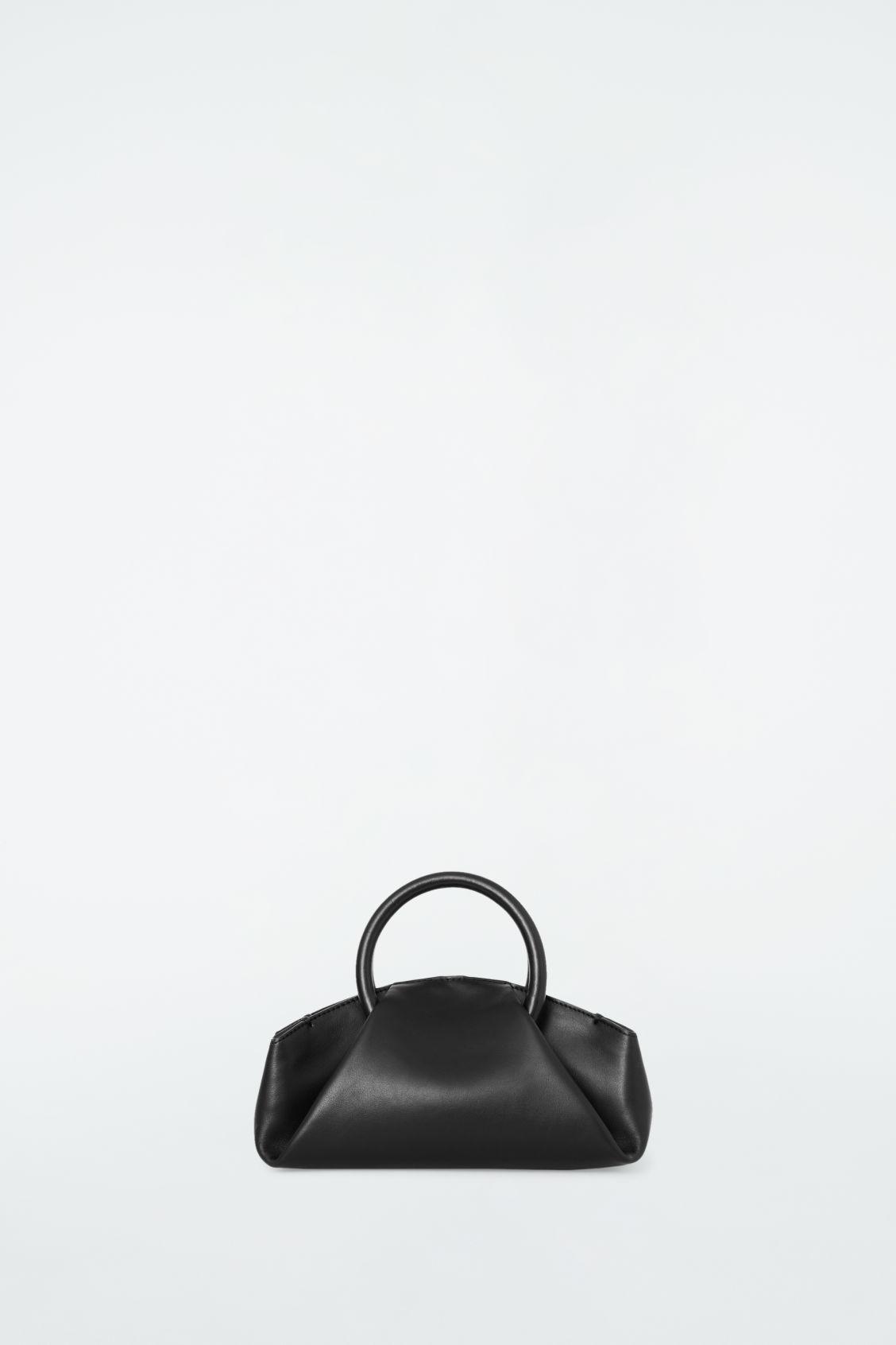 COS Fold Micro Tote - Leather in Black | Lyst