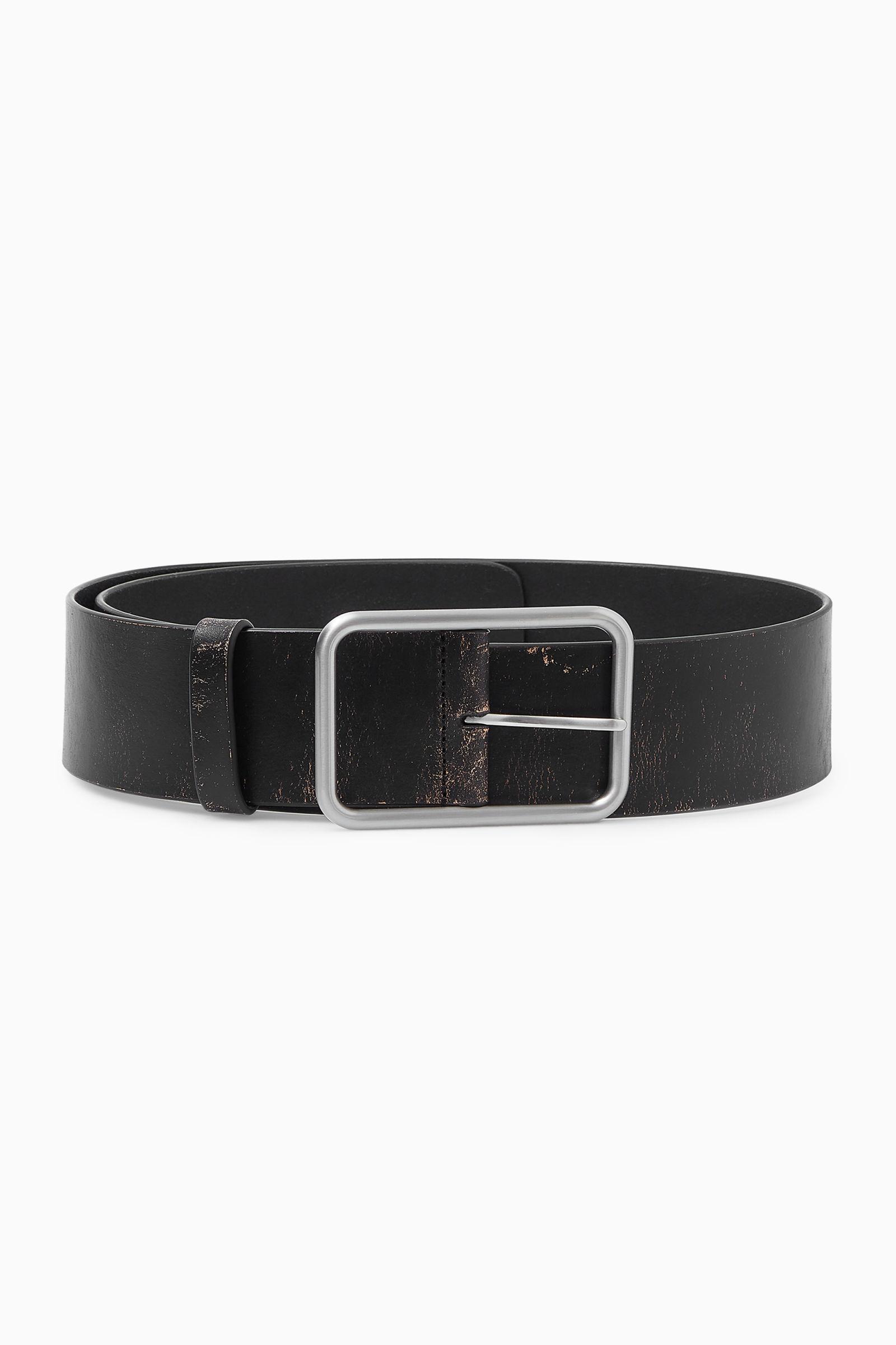 COS Wide Leather Hip Belt in Black | Lyst UK