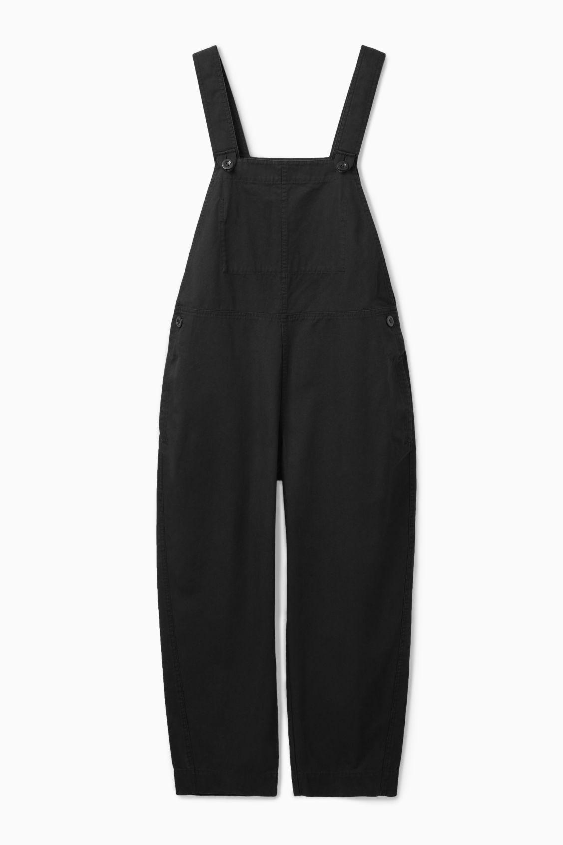 COS Barrel-leg Dungarees in Black | Lyst