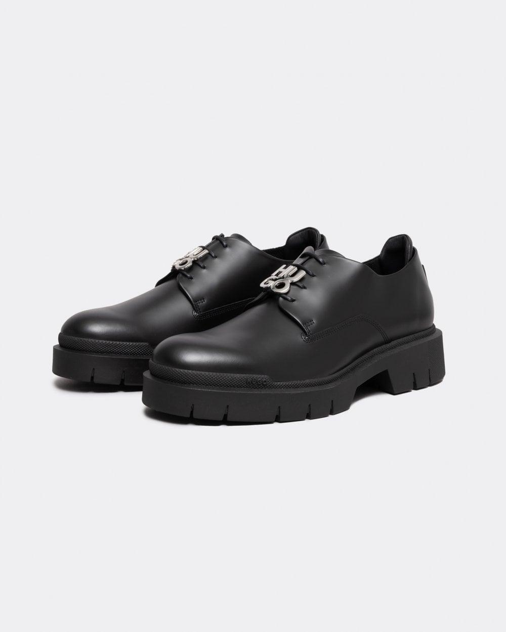 HUGO Denzel Bolt Derby Shoes in Black for Men | Lyst UK