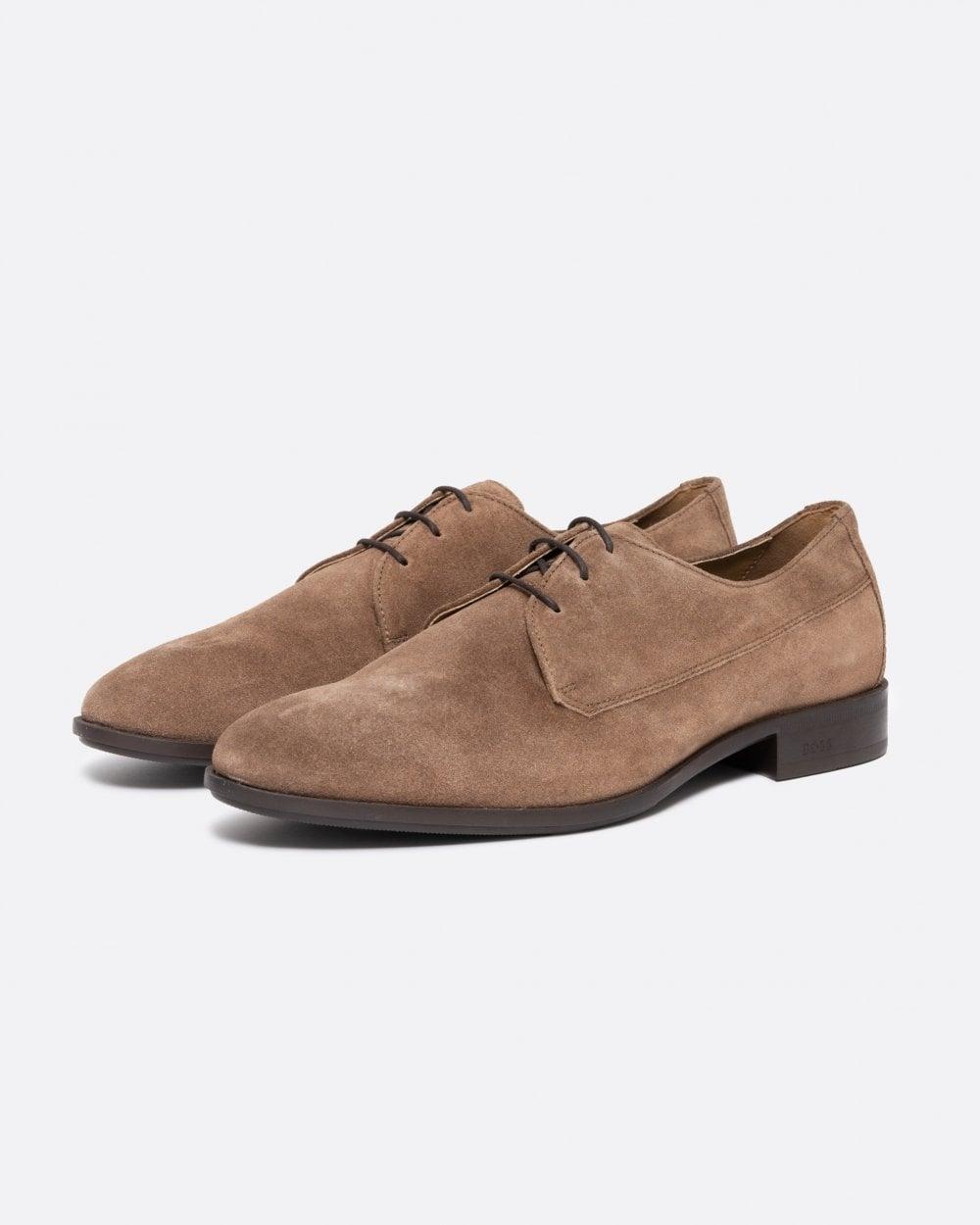 BOSS Colby Suede Derby Shoes With Removable Padded Insole in Brown for ...
