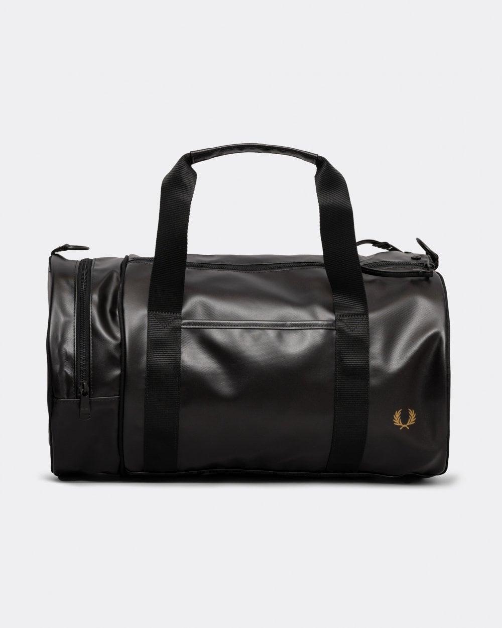 Fred Perry Tonal Barrel Bag in Black for Men | Lyst
