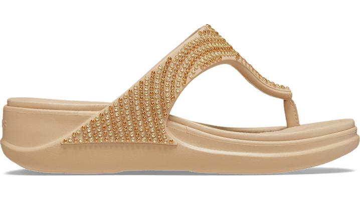 Crocs™ Boca Bling Flip Wedge in Black | Lyst