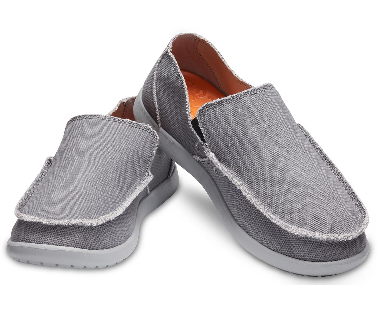 Crocs™ Canvas Santa Cruz Slip-on in Charcoal/Light Gray (Gray) for Men ...