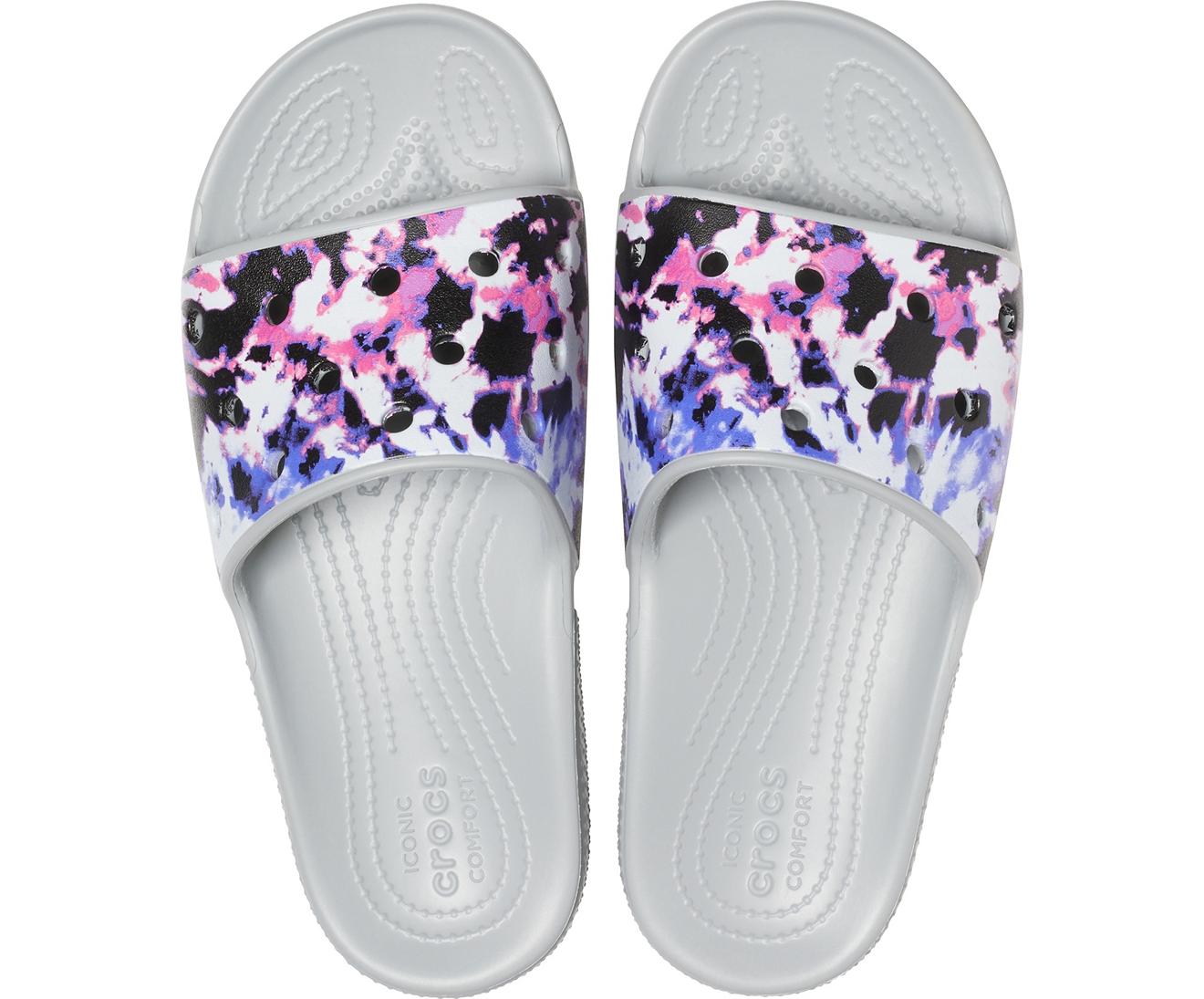 Crocs™ Classic Tie-dye Mania Slide in Gray - Lyst