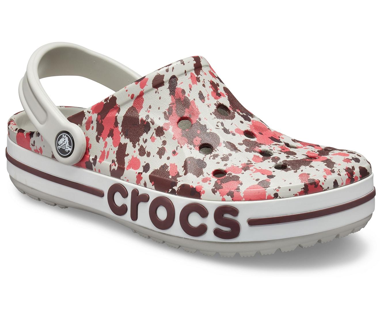 Crocs™ Pearl White / Burgundy Bayaband Printed Clog - Lyst