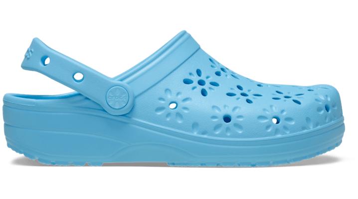 Crocs™ Classic Floral Cut-Out Clog; Tinted Glass in Blue | Lyst