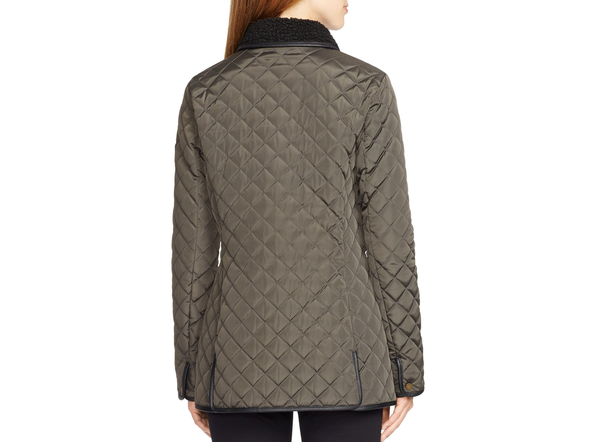 Ralph Lauren Lauren Quilted Barn Jacket In Green Lyst