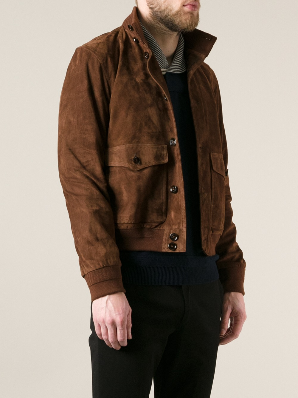 Hackett Blouson Jacket in Brown for Men - Lyst