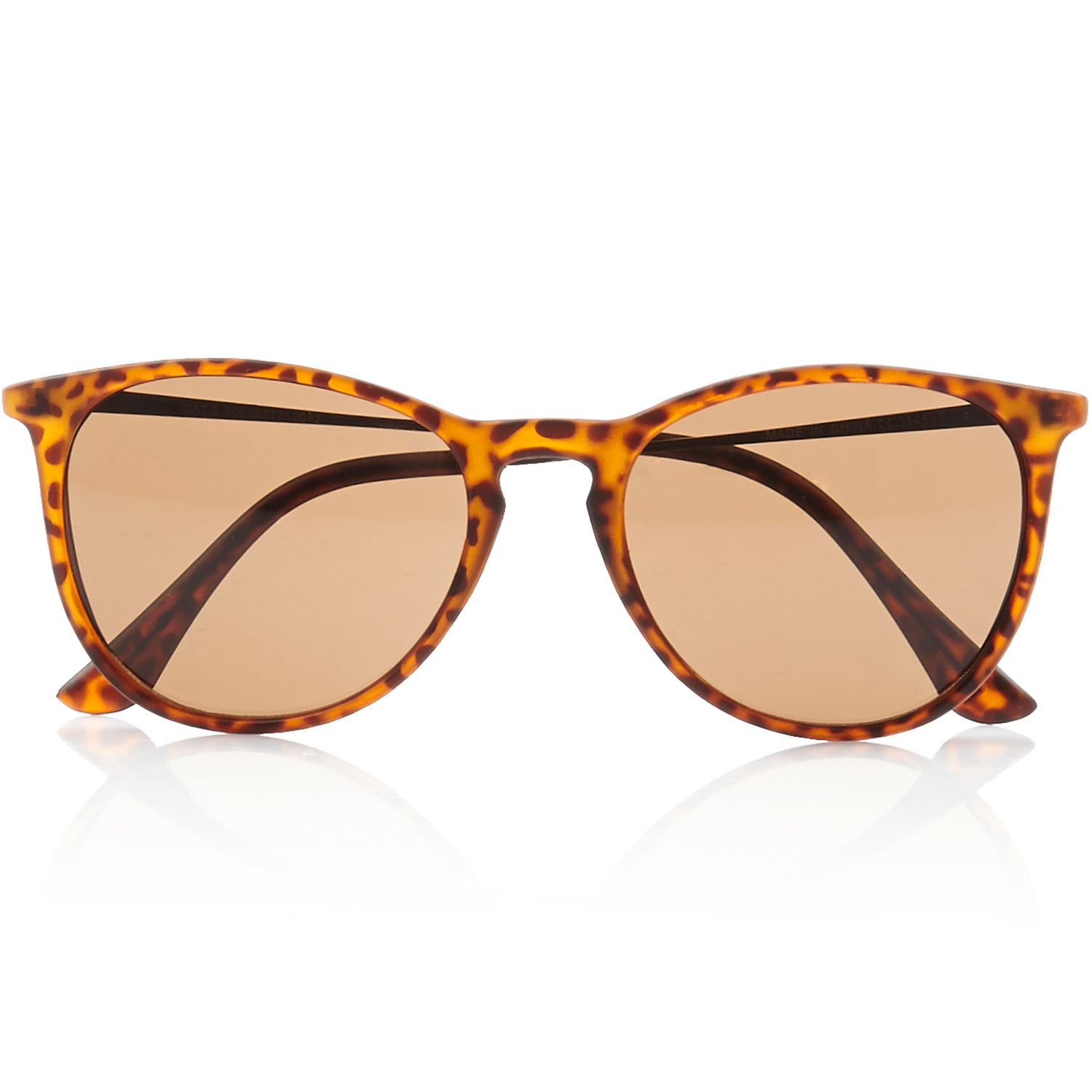 River Island Brown Tortoise Shell Metal Arm Sunglasses In Brown Lyst