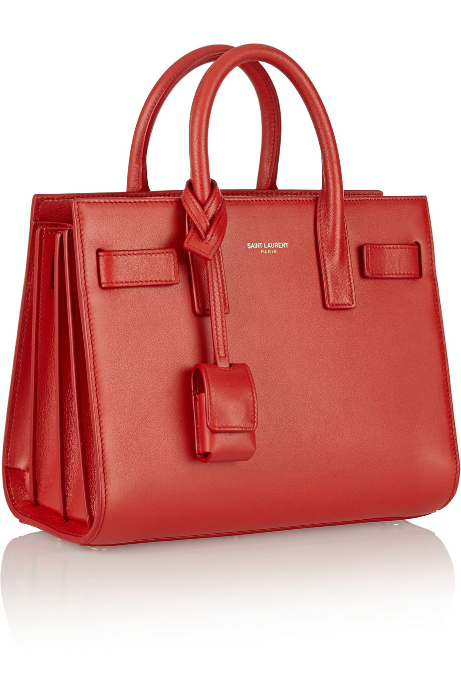 Saint Laurent Sac De Jour Nano Mini Leather Shoulder Bag In Red Lyst