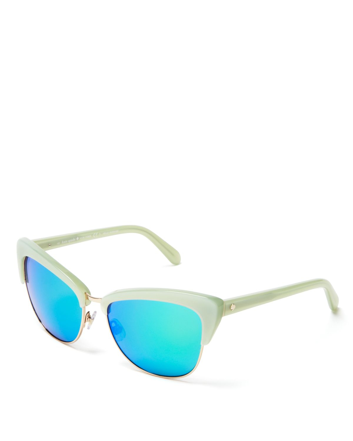 Kate Spade Mirrored Genette Cat Eye Sunglasses In Green Mintgreen Mirror Lyst