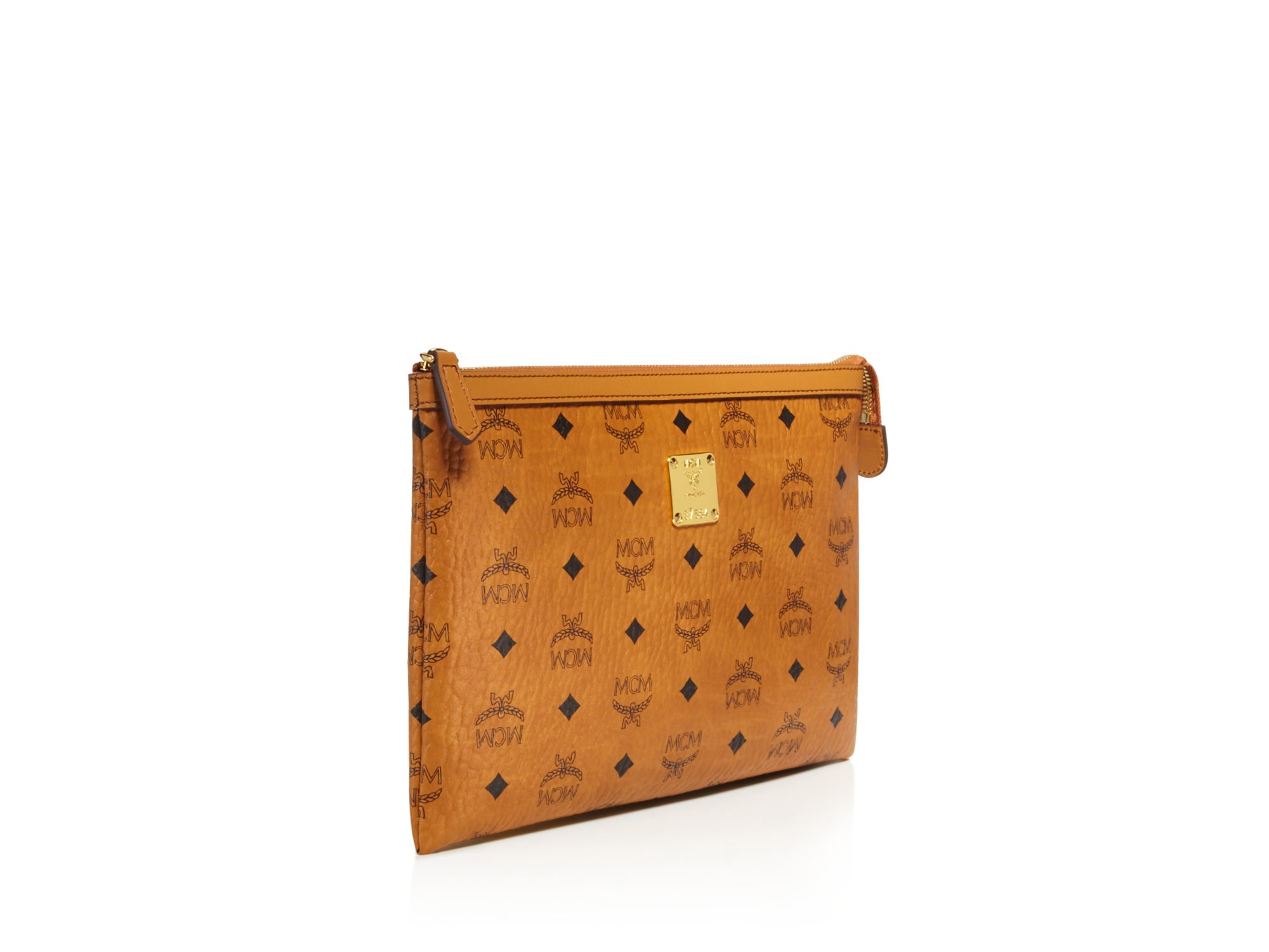 MCM Medium Heritage Clutch in Cognac (Brown) - Lyst