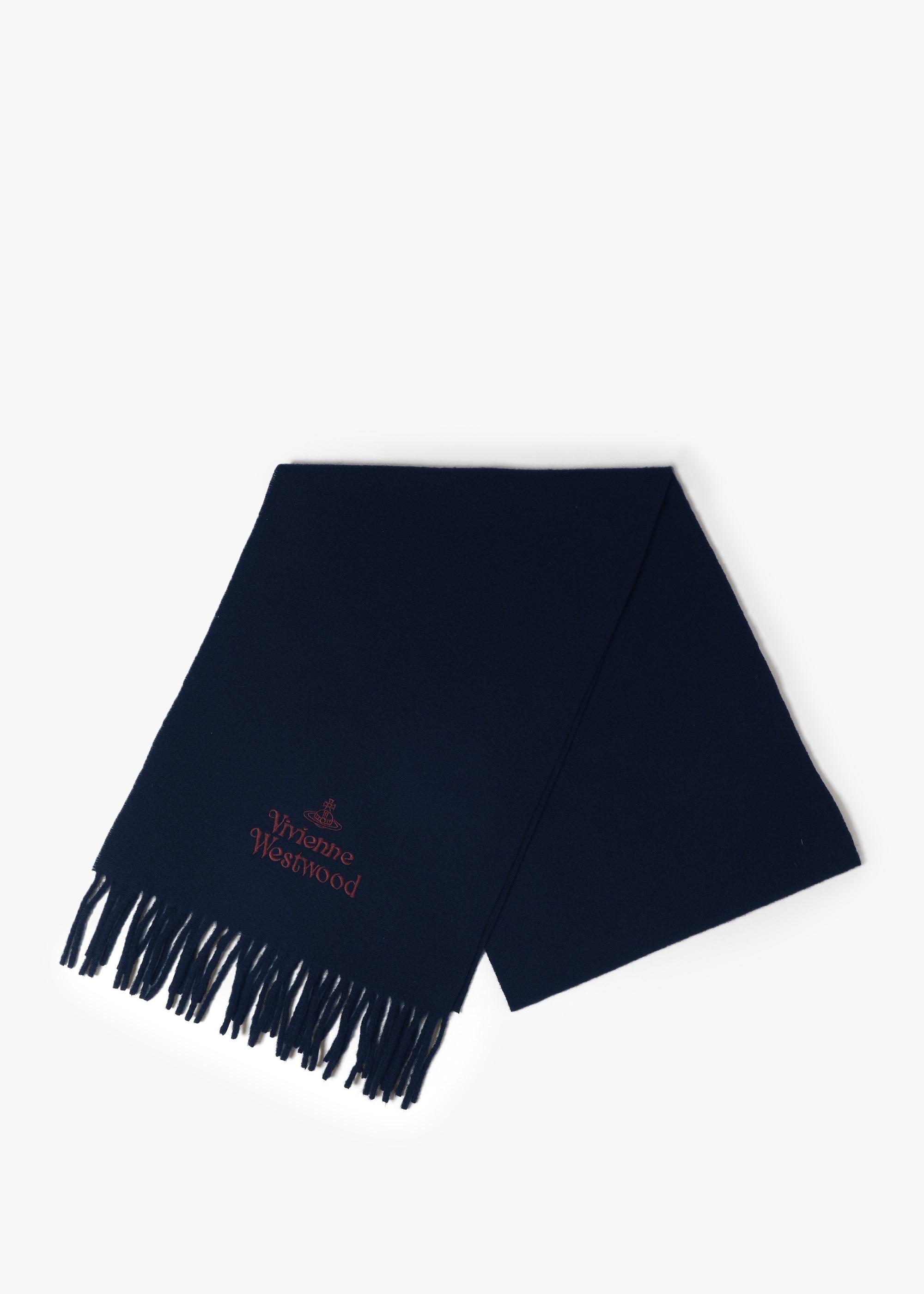 Vivienne Westwood Embroidered Wool Scarf , Fabric in Blue | Lyst