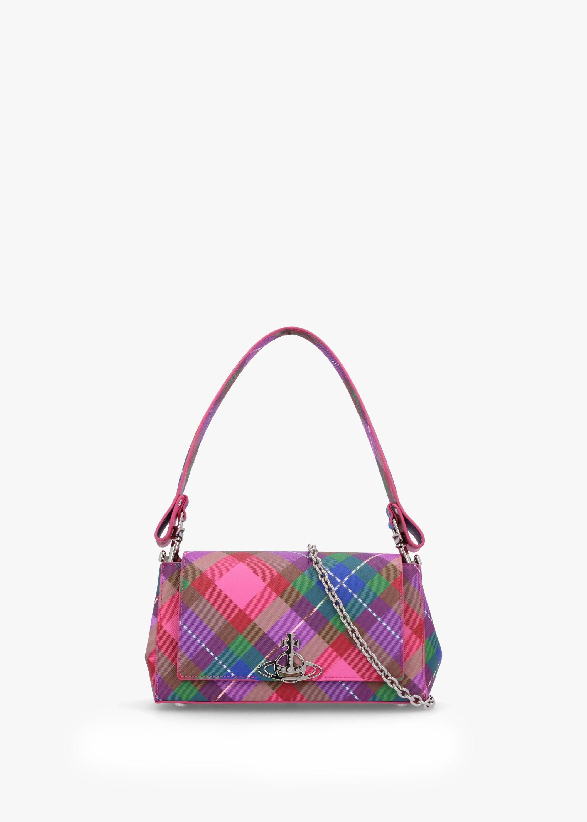 Vivienne Westwood Hazel Medium Candy Tartan Shoulder Bag in Pink | Lyst