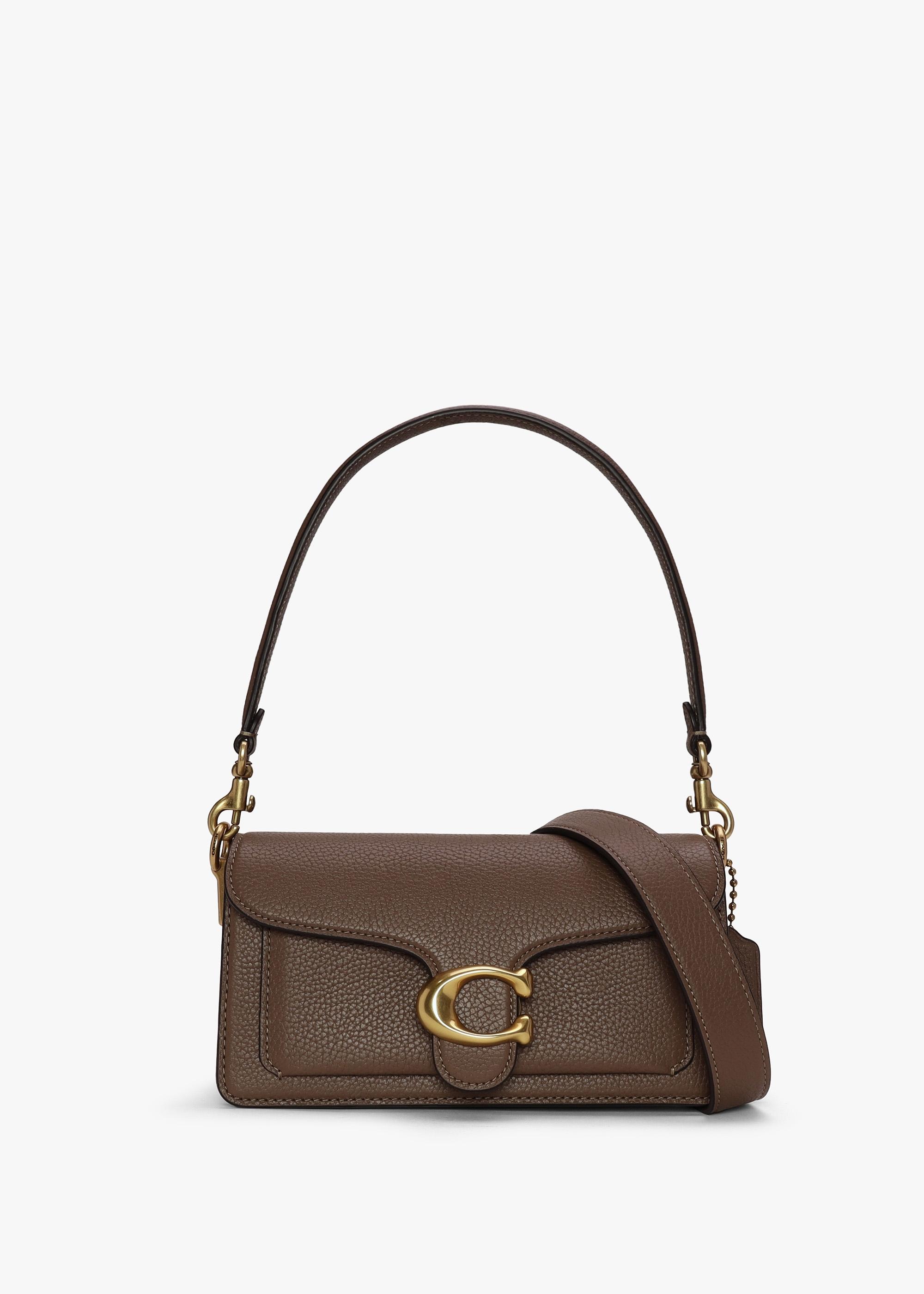 COACH Tabby 20 Dark Stone Leather Shoulder Bag in Metallic | Lyst