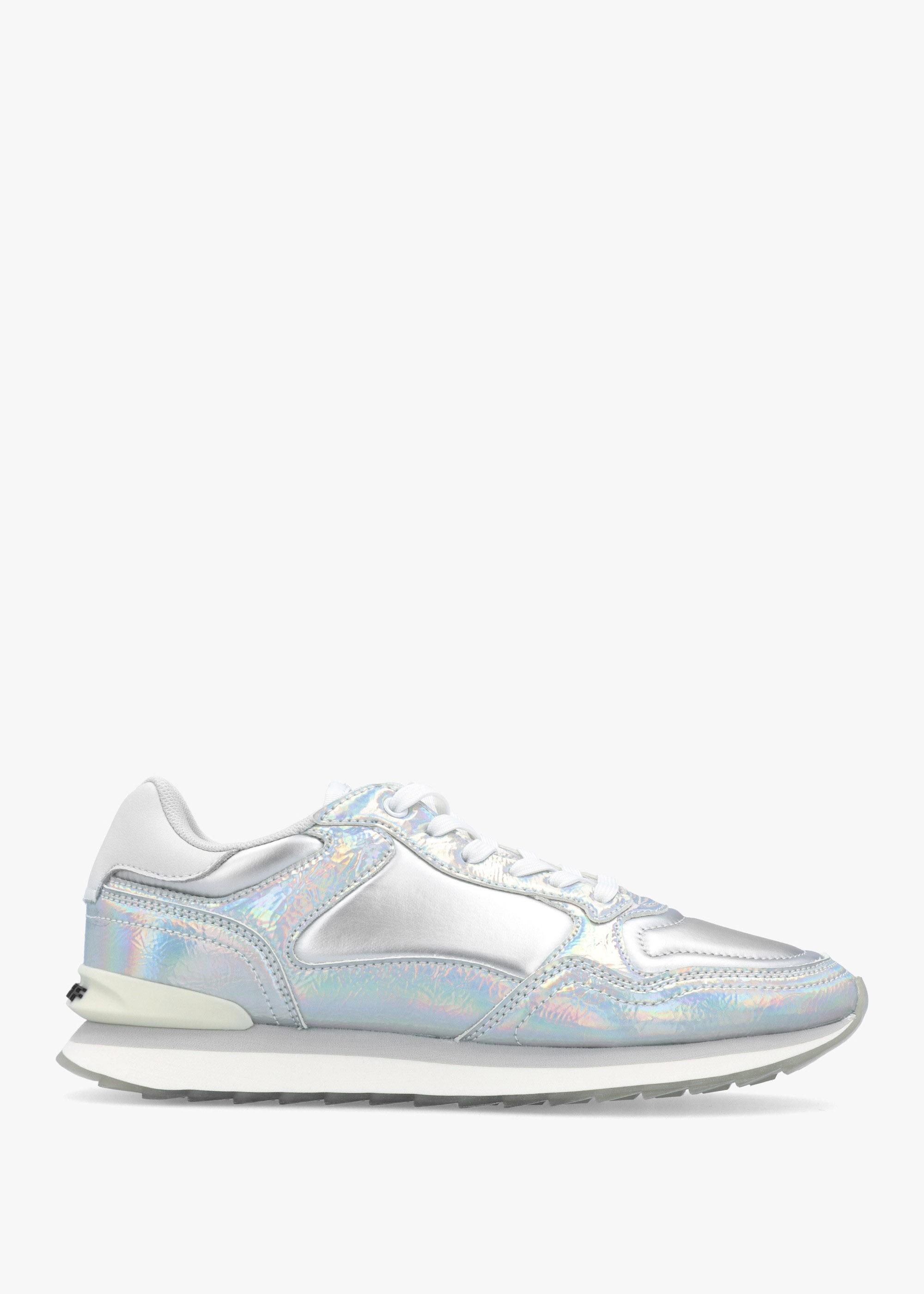 HOFF City Silver Iridescent Trainers in White | Lyst
