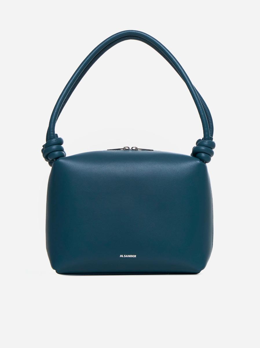 Jil Sander Giro Leather Small Bag in Blue | Lyst
